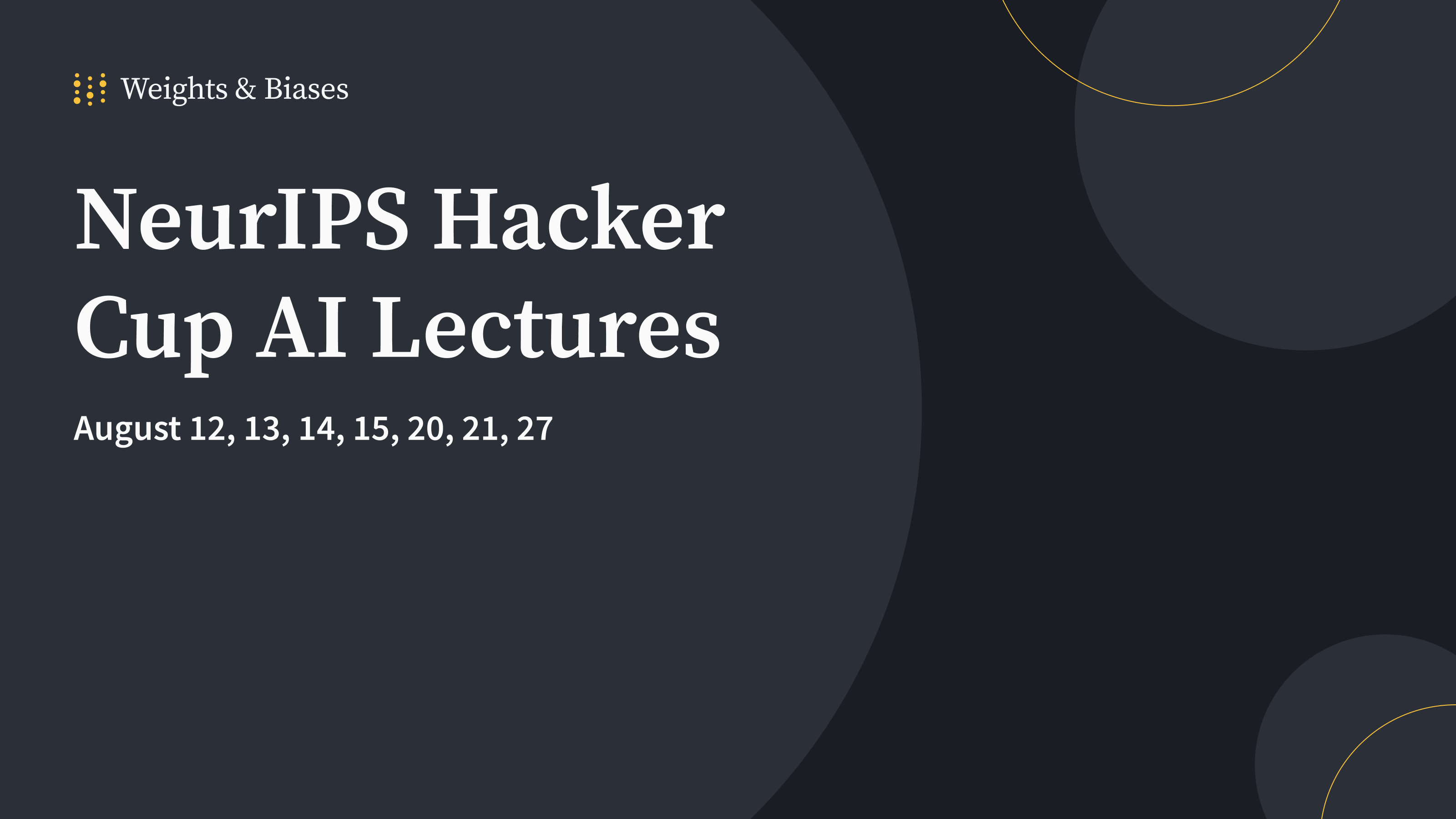 NeurIPS Hacker Cup AI Lecture Series